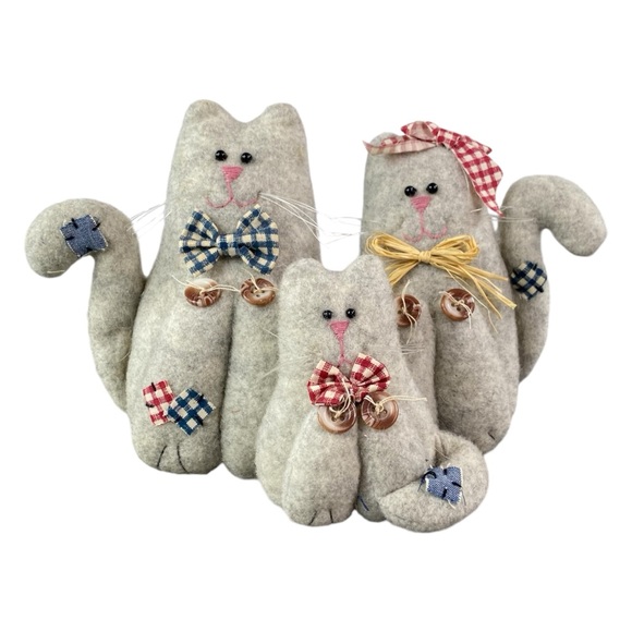 Other | Primitive Cat Family Standing Weighted Plush | Poshmark